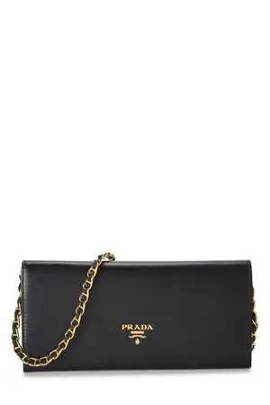 Prada Saffiano Continental Wallet On Chain
