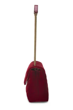 Saint Laurent Velvet Lou Lou Bag Small - Red