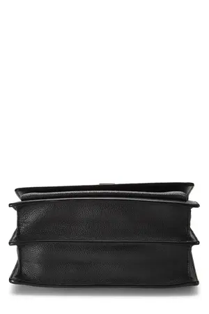 Saint Laurent Grainy Leather Sunset Shoulder Bag - Black