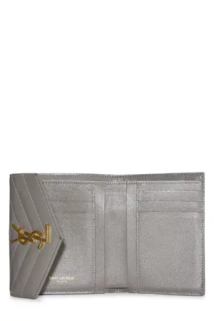 Saint Laurent Grainy Compact Zip Wallet