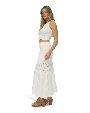 BELLE & BLOOM Harvest Haze Crochet Maxi Skirt