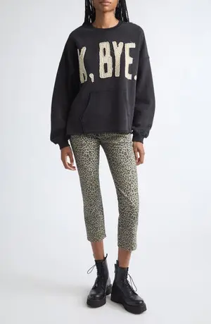 R13 K, Bye." Oversized Sweatshirt