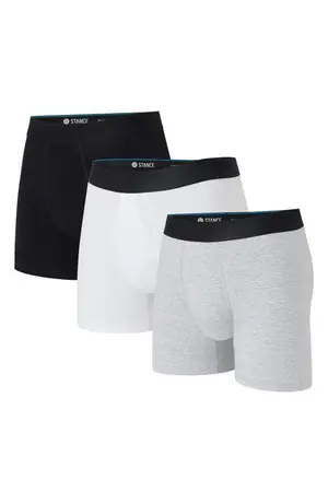 Stance 3-pack Boxer Briefs - White/black/grey