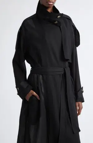 Proenza Schouler Sheer Wool Trench Coat