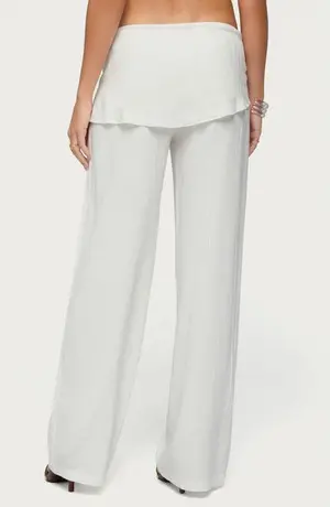 EDIKTED Suki Belted Sarong Cotton & Linen Pants