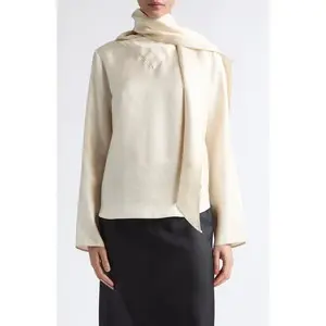 Loulou De Saison Gala Silk Crepe Top - Ivory