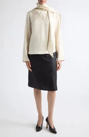 Loulou De Saison Gala Silk Crepe Top
