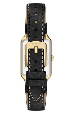 Fossil Raquel Leather Strap Watch - Gold/black