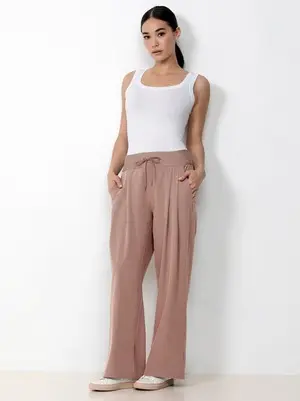 SINGLE STITCH Everyday Wide Leg Pant - Twilight Mauve