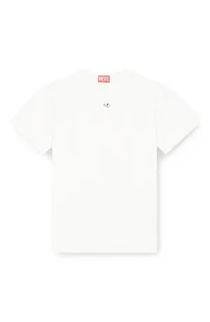 DIESEL® Metallic Oval D Cutout T-shirt - Off/white
