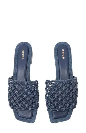 REISS Mabel Slide Sandal - Blue