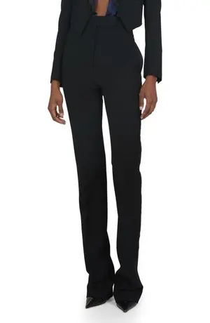 TOM FORD Pinstripe Wool Grain De Poudre Trousers - Black