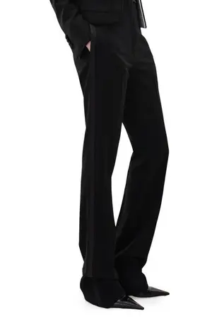 TOM FORD Pinstripe Wool Grain De Poudre Tailored Trousers