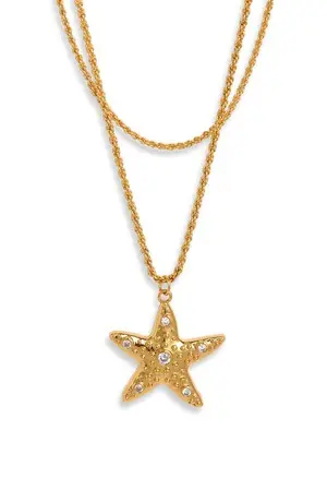 FRASIER STERLING Sea Star Layered Pendant Necklace - Gold
