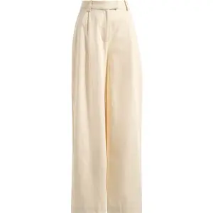 Oddmuse Pleated High Waist Wide Leg Pants - Stone