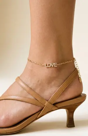 Argento Vivo Love Pave Anklet
