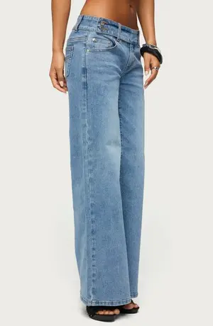EDIKTED Dale Low Rise Straight Leg Jeans