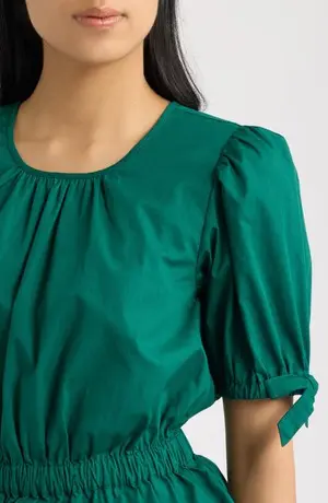 CECE DUPRAZ Balloon Sleeve Cotton Poplin Top