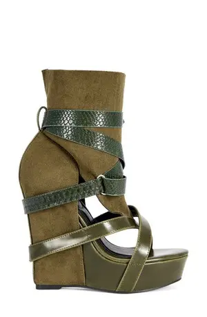 AZALEA WANG Rothko Platform Wedge Sandal