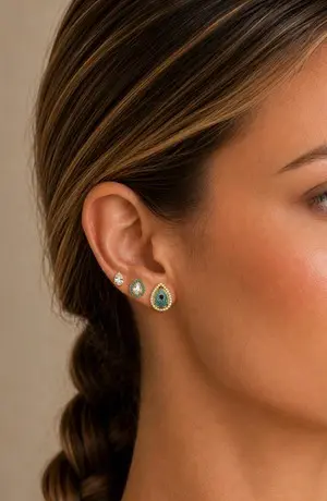 LA MENO Oasis Set Of 3 Drop Earrings