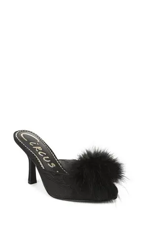 CIRCUS NY BY SAM EDELMAN Glenda Fluff Mule - Black