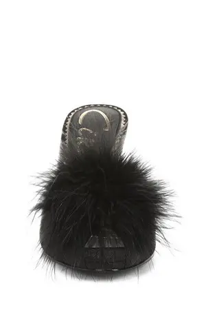 CIRCUS NY BY SAM EDELMAN Glenda Fluff Mule - Black