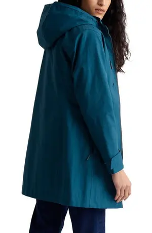 SEASALT CORNWALL Coverack Waterproof Organic Cotton Raincoat With Removable Hood - Rain Cloud