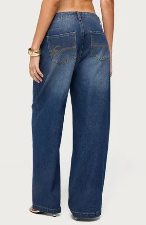 EDIKTED Nichol Low Rise Wide Leg Jeans