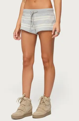 EDIKTED Bryne Stripe Drawstring Shorts