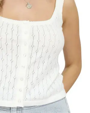 BELLE & BLOOM Cloudlight Cashmere Blend Tank - Natural
