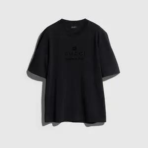 Gucci Cotton Jersey T-shirt With Print - Black