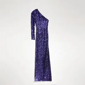 Gucci Embroidered Silk Georgette Long Dress