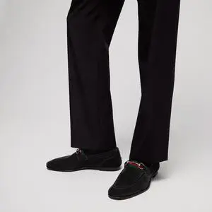 Gucci Suede Horsebit Loafer - Black