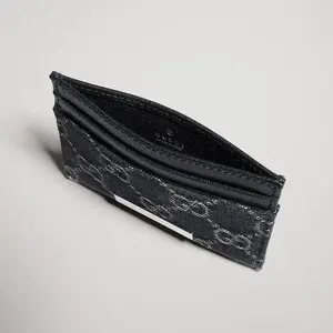 Gucci Card Case With Plaque Fabric