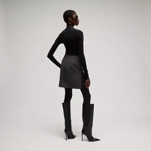 Gucci Checked Fine Wool Mini Skirt