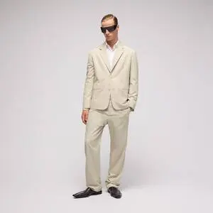Gucci Lightweight Cotton Nylon Twill Pants With Crest Embroidery