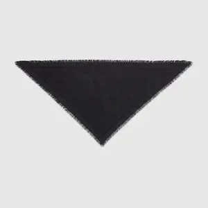 Gucci Double G Silk Wool Shawl - Black