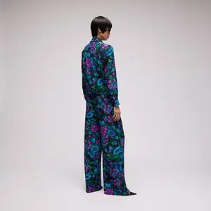 Gucci Printed Silk Leisure Pants - Purple