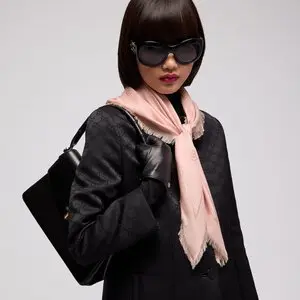 Gucci Double G Silk Wool Shawl