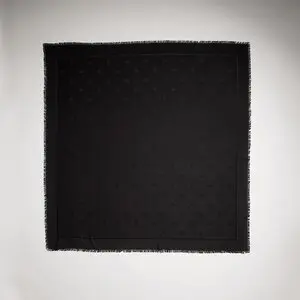 Gucci Double G Silk Wool Shawl - Black