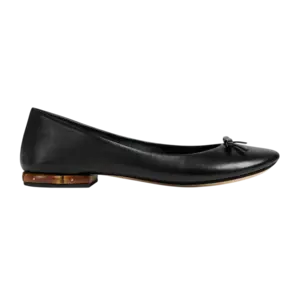 Gucci Bamboo Trim Ballerina Flats - Black