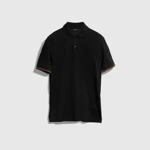 Gucci Silk Jersey Polo Shirt With Web