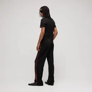 Gucci Silk Jersey Polo Shirt With Web