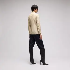 Gucci Silk Jacquard Shirt With Crest Detail