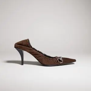 Gucci Vittoria Pump With Elastic Suede