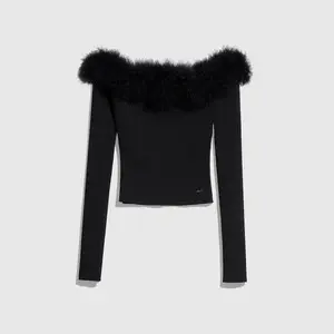 Gucci Rib Viscose Off-the-shoulder Top