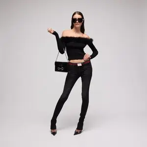 Gucci Rib Viscose Off-the-shoulder Top