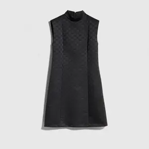 Gucci Gg Viscose Jacquard Sleeveless Dress - Black