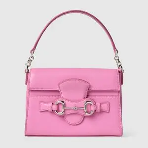 Gucci Horsebit Duomo Small Top Handle Bag In Leather - Pink
