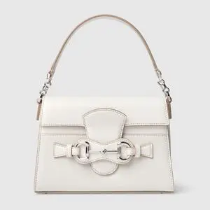 Gucci Gucci Horsebit Duomo Small Top Handle Bag In Leather White